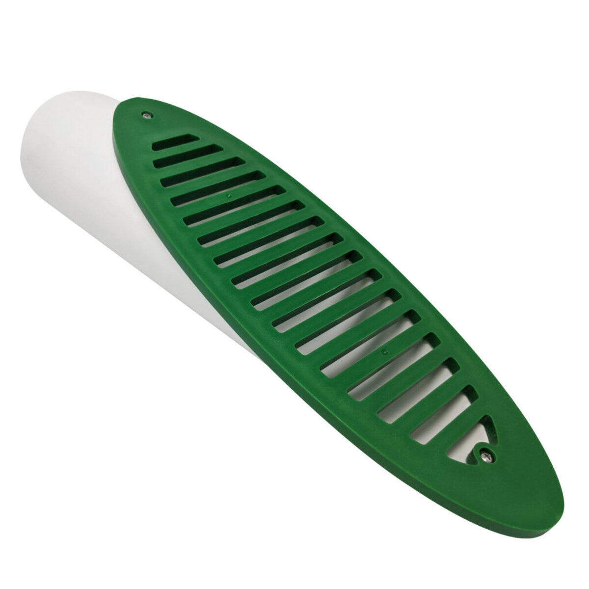 IPS 4 in. PVC Angled Yard Drain Green Grate | SiteOne US