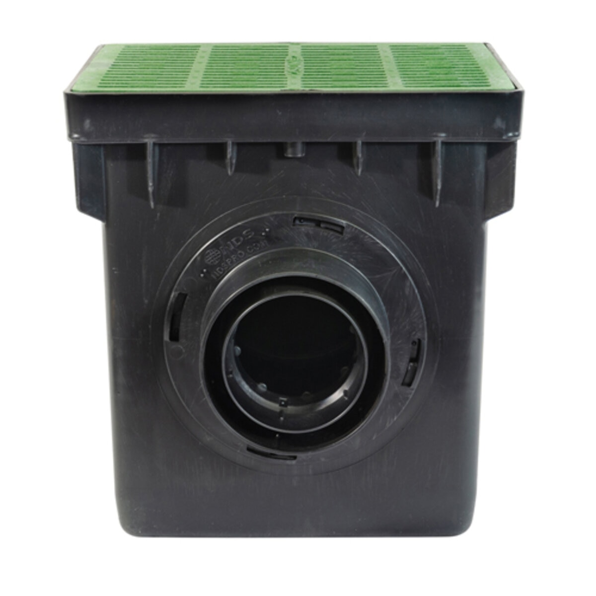 NDS Square Catch Basin Kit Green With Grate, 2 Outlets & Plug 12 in ...