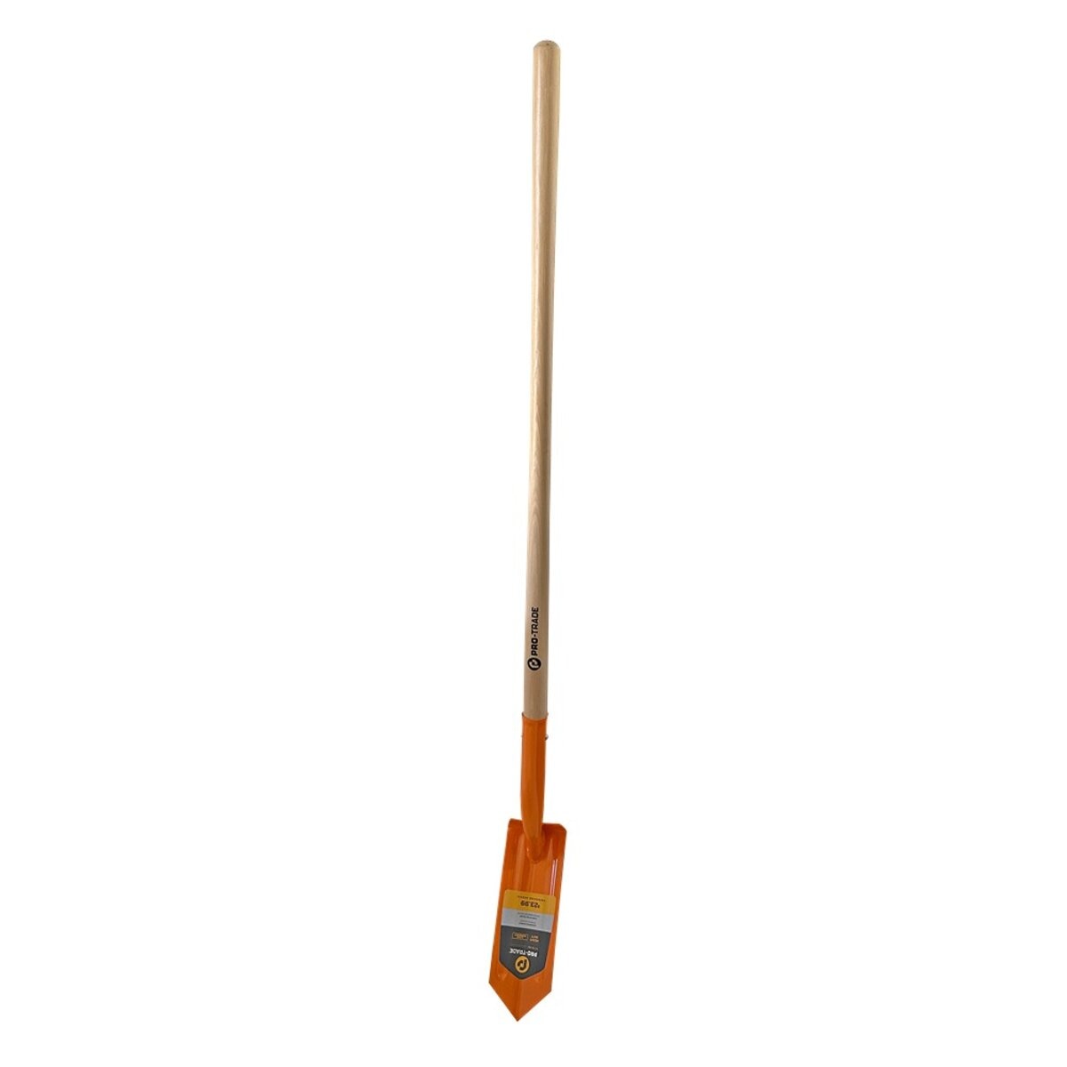 Pro-Trade 4 in. Trenching Shovel 48 in. Wood Handle Orange Blade ...