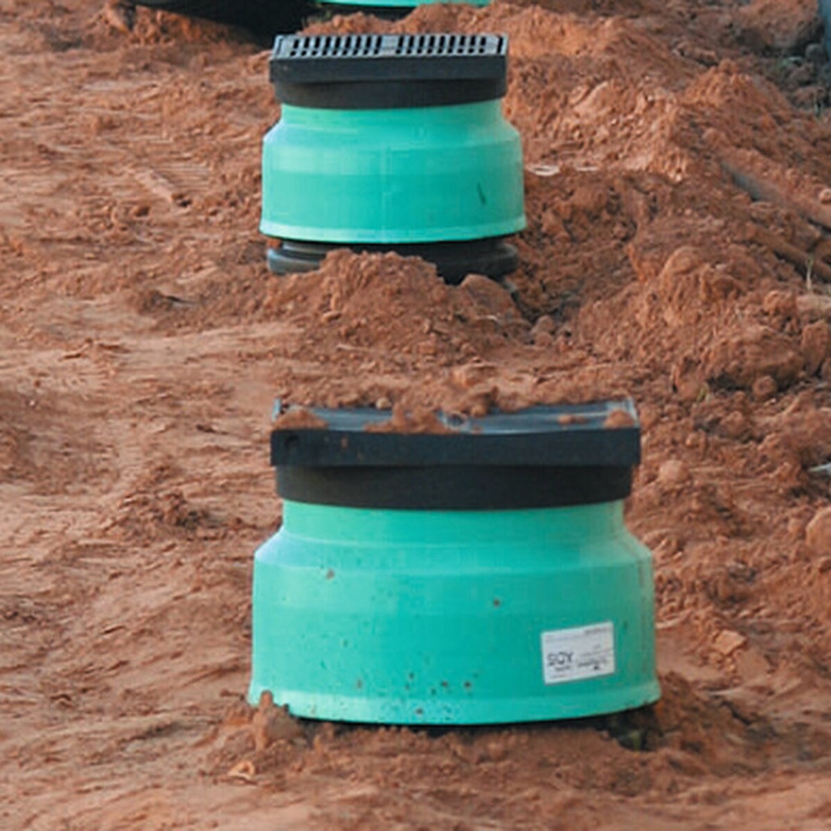 ADS 12 in. Nyloplast Inline drain with 12 in. x 12 in. SDR Grate ...