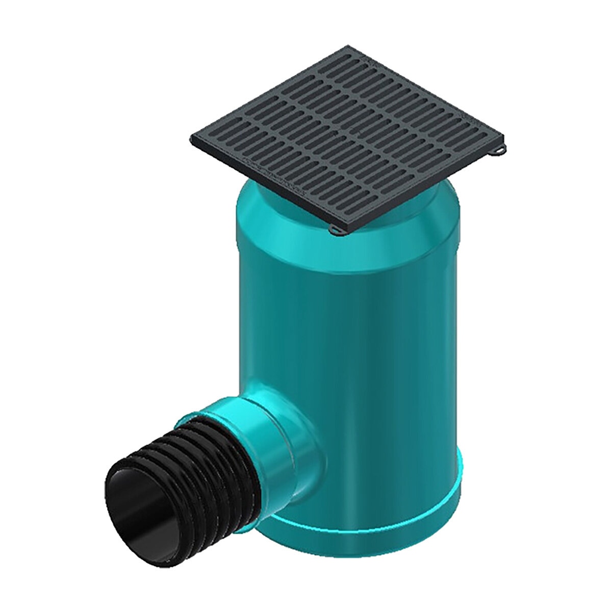 ADS Nyloplast Drain Basin 12 in. x 5 ft. w/ Square Hinged Grate ...