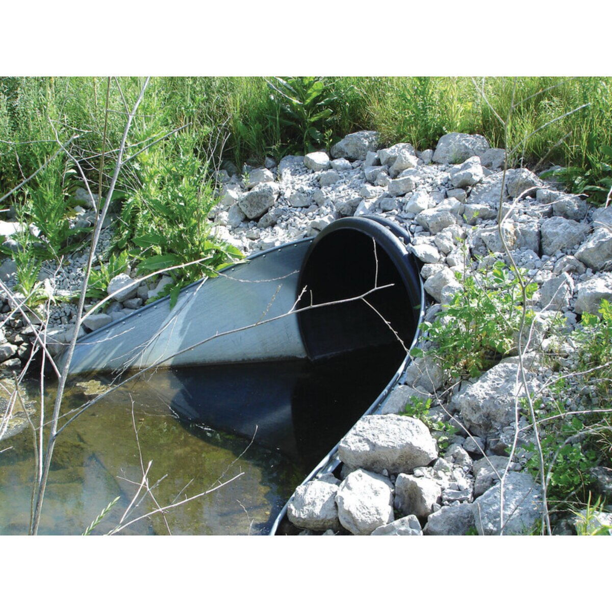 ADS 4 in. x 20 ft. N-12 Dual Wall Pipe Perforated Bell End Highway ...