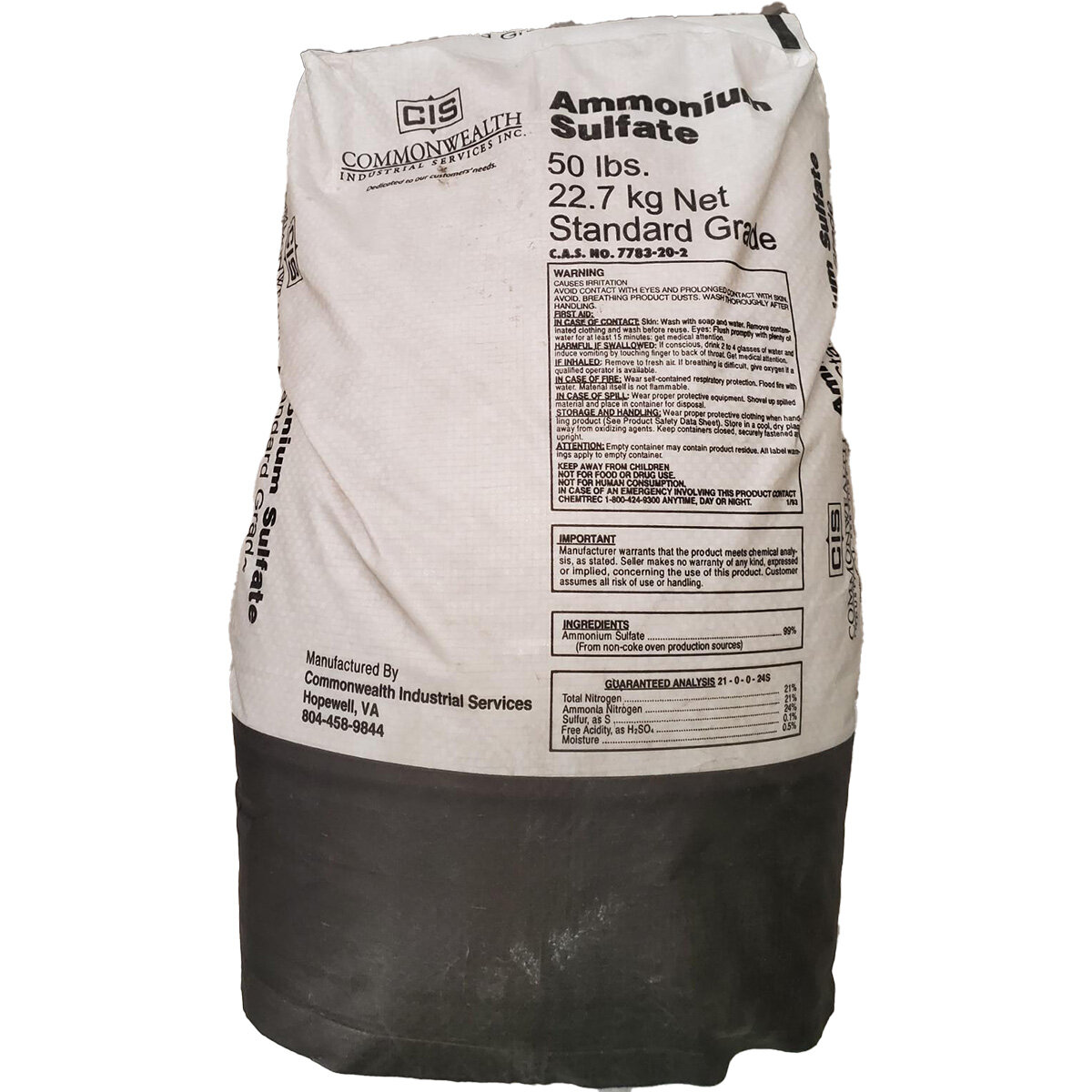 AdvanSix Sulf-N Ammonium Sulfate Fertilizer 50 lb. SGN 140-165 AS 21-0 ...