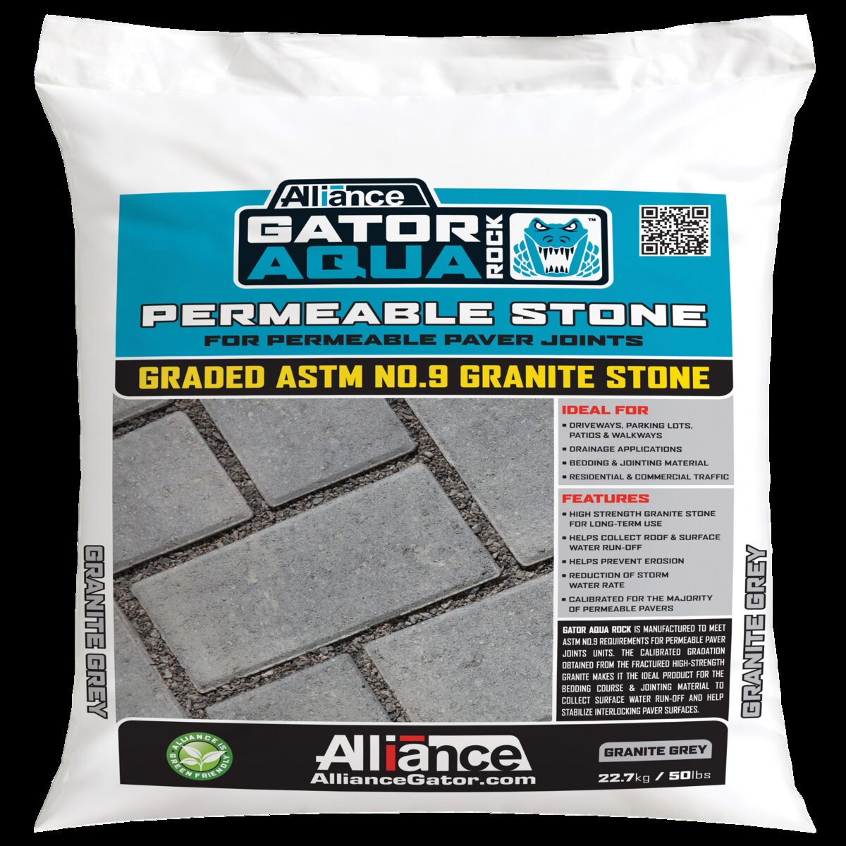 Alliance Gator Aqua Rock Permeable Stone #9 Granite Gray 50 lb. Bag ...