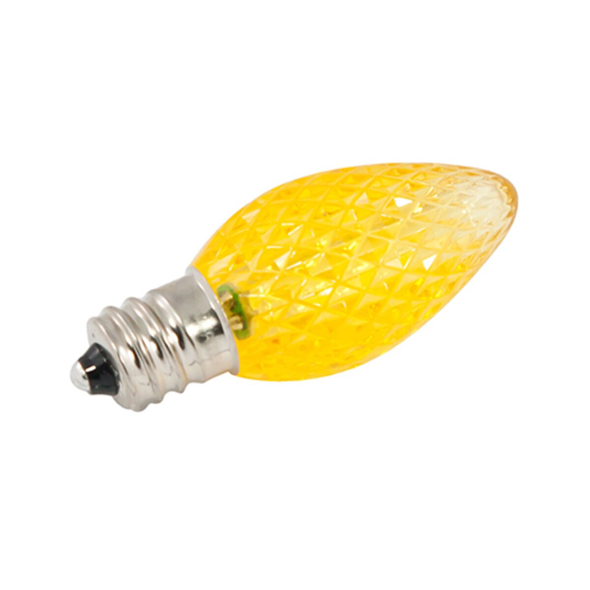 American Lighting LED C7 Dimmable E12 Base Faceted Yell | SiteOne
