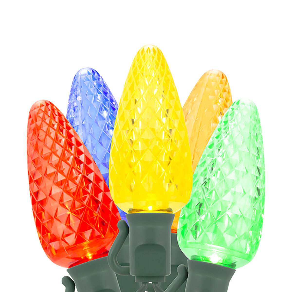 American Lighting Standard Grade C9 Multi LED Light String 25 LED 8 in ...