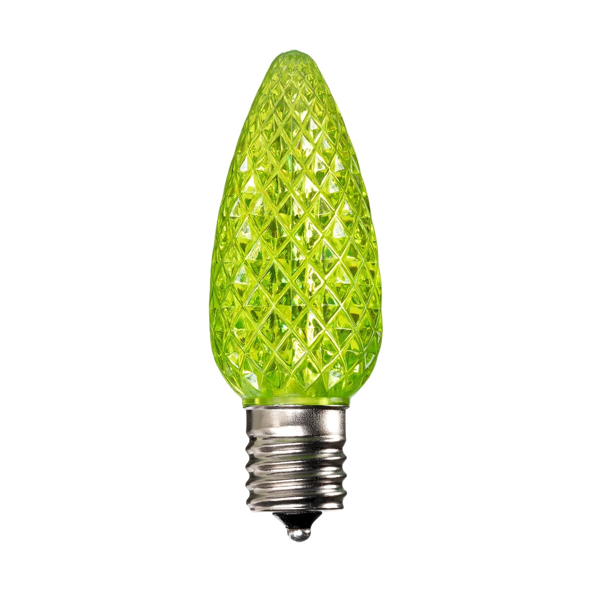 American Lighting LED C9, Dimmable, E17 Base, Faceted, Lime Green ...