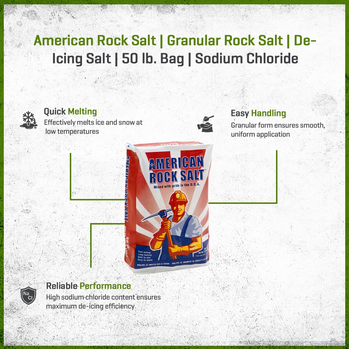 American Rock Salt Granular Rock Salt (Bag 50 lb.) | SiteOne US