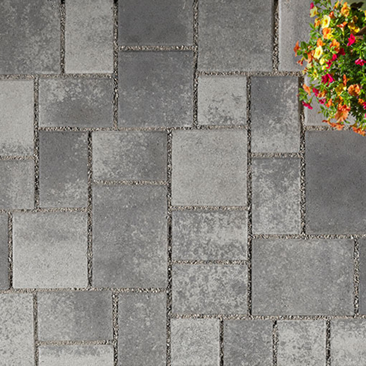 Angelus Permeable Courtyard Paver Gray/Charcoal 80 mm (102 sq. ft ...
