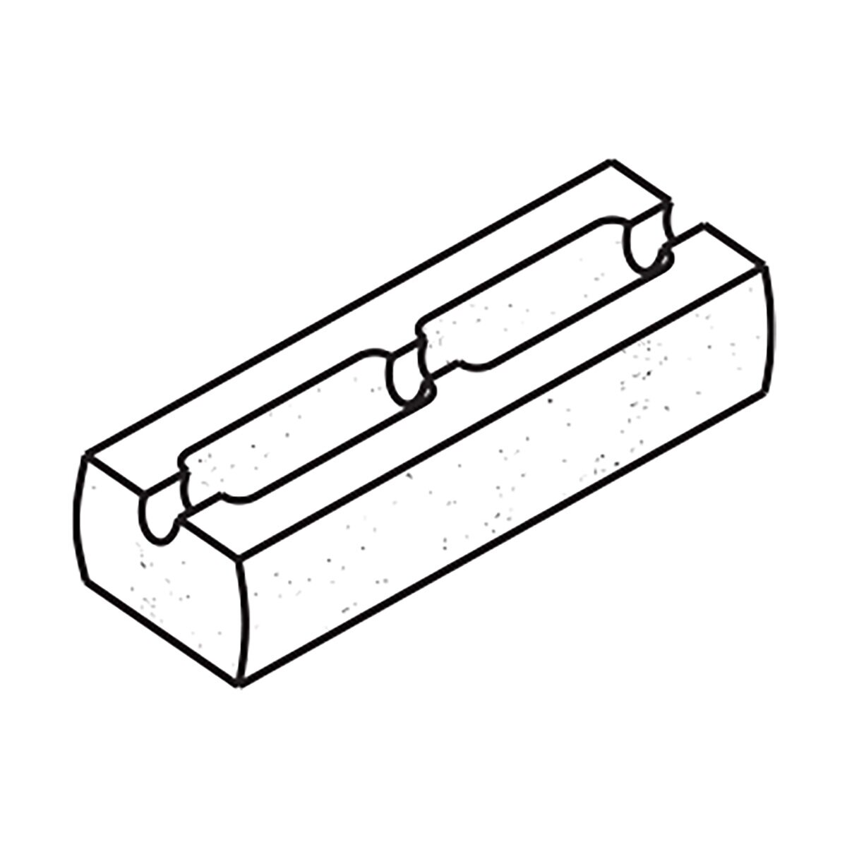 Angelus Slumpstone Bond Beam Block Gray 6 in. x 4 in. x 16 in. (240 pc ...