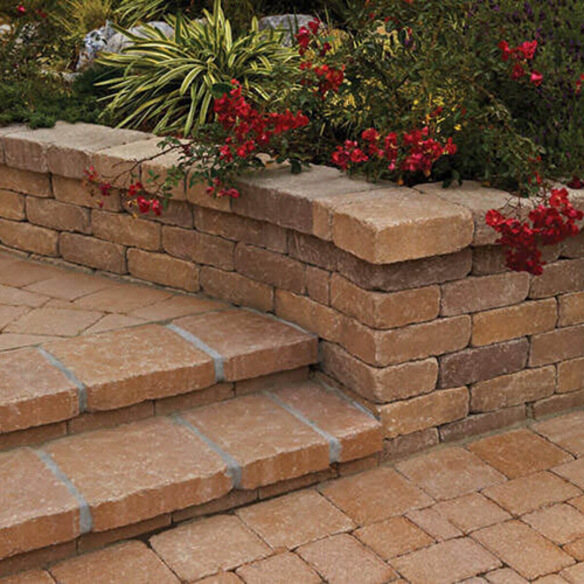 Angelus Rustic Wall Block Stone Cream/Brown/Charcoal 8 | SiteOne
