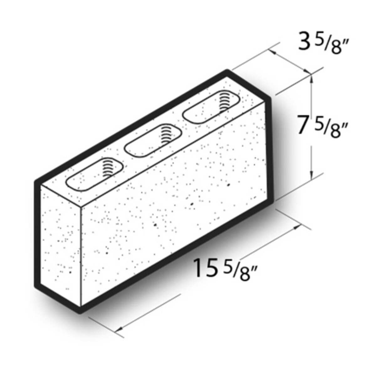 Angelus Standard Block Normal Weight Gray 8 in. x 4 in. x 16 in. (180 ...