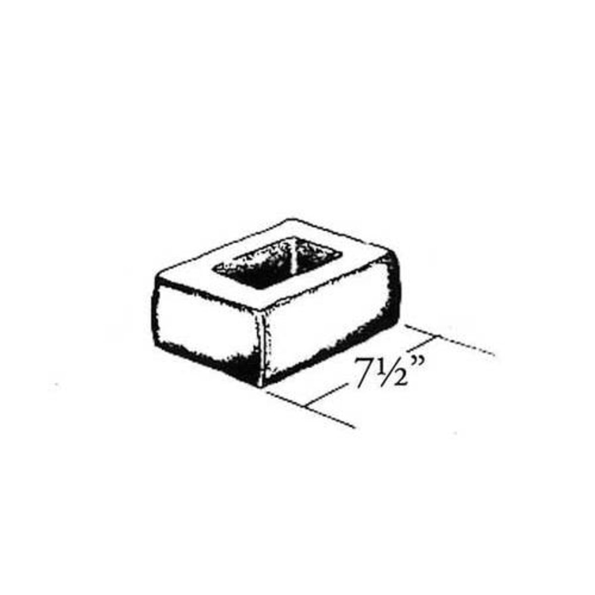 Angelus Slumpstone Half Block Doeskin 6 in. x 6 in. x 8 in. (240/pallet ...