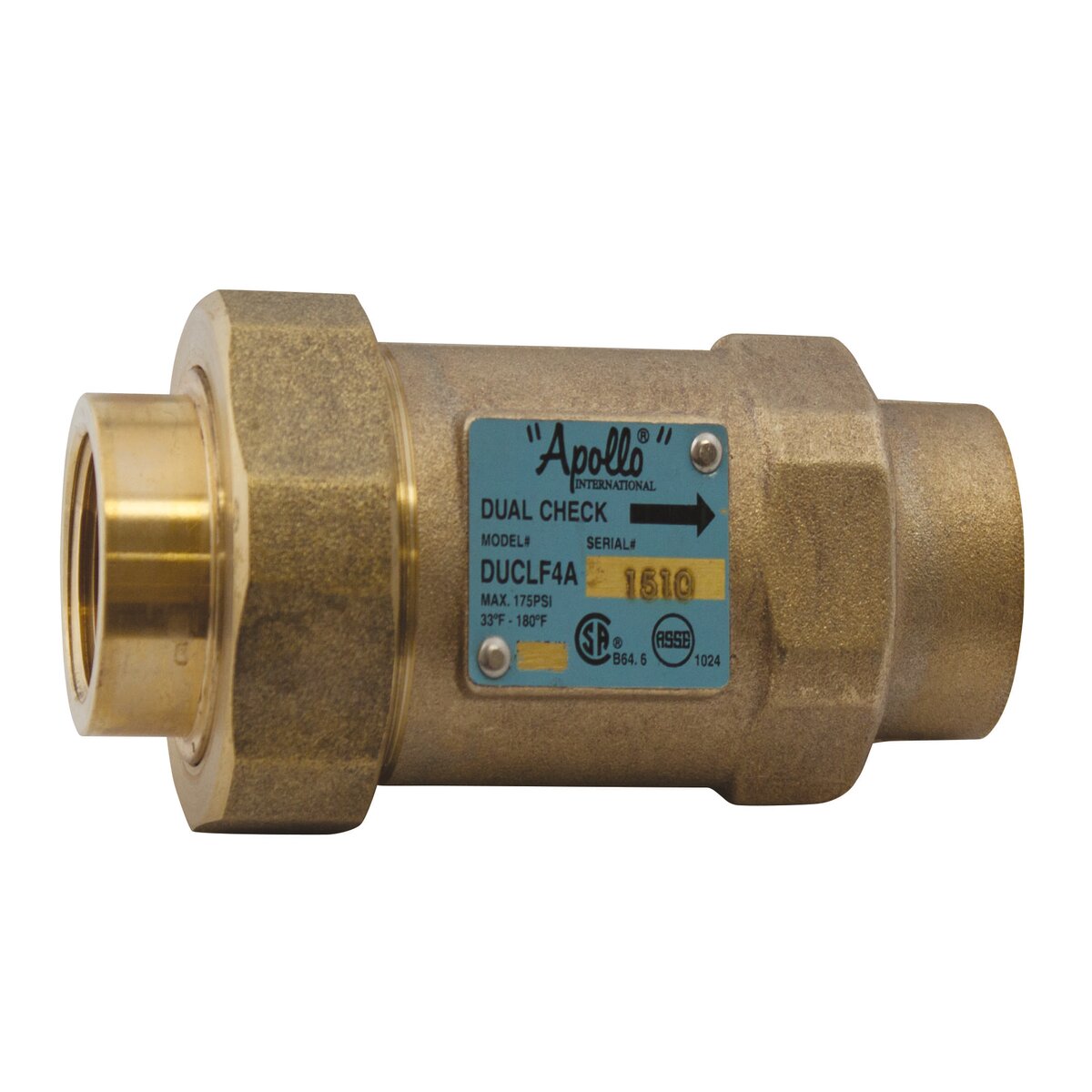 Apollo 4A Dual Check Valve Lead Free Bronze 1 in. FNPT | SiteOne US