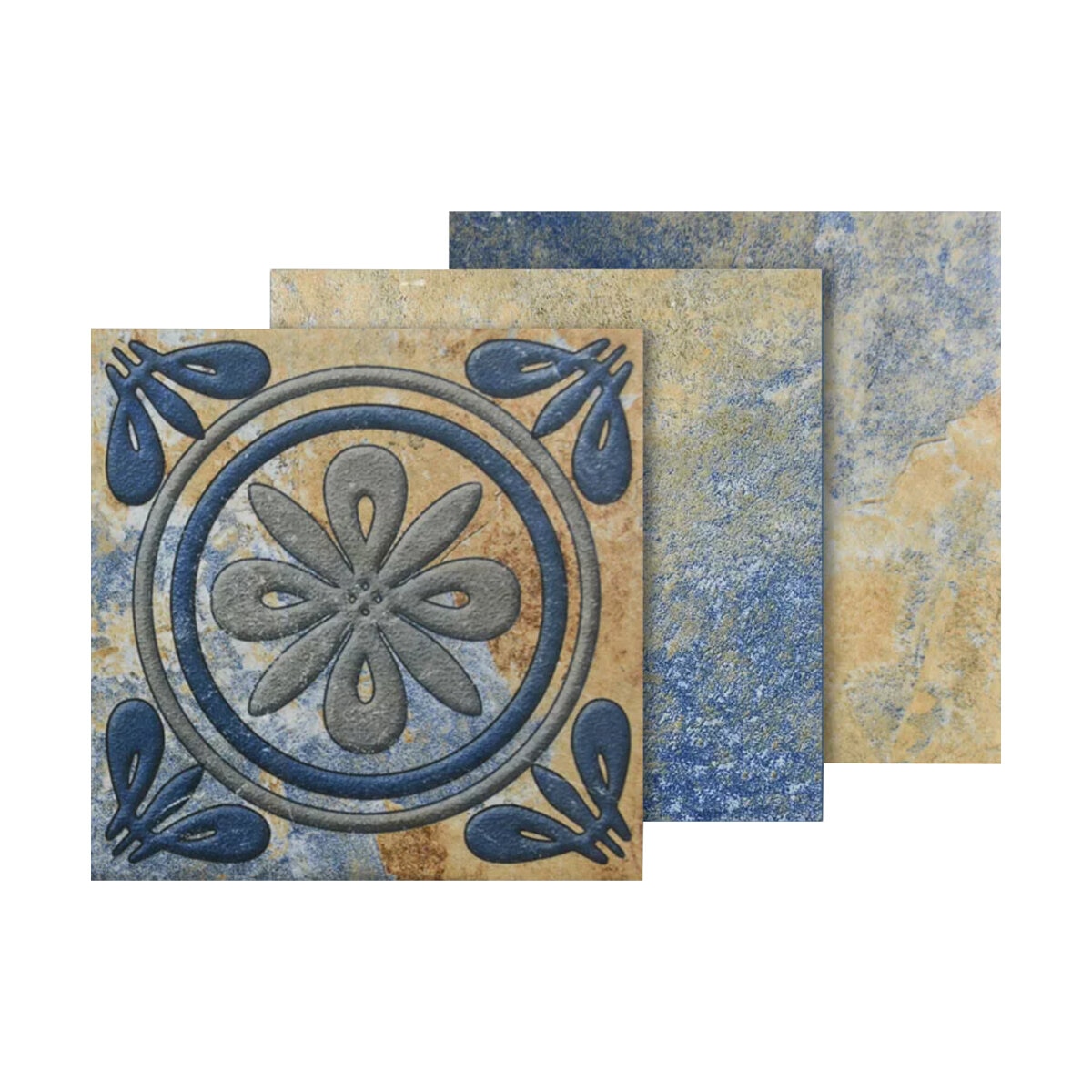Aquabella Italian Slate Series Porcelain Tile Deco Naples 6 in. x 6 in ...