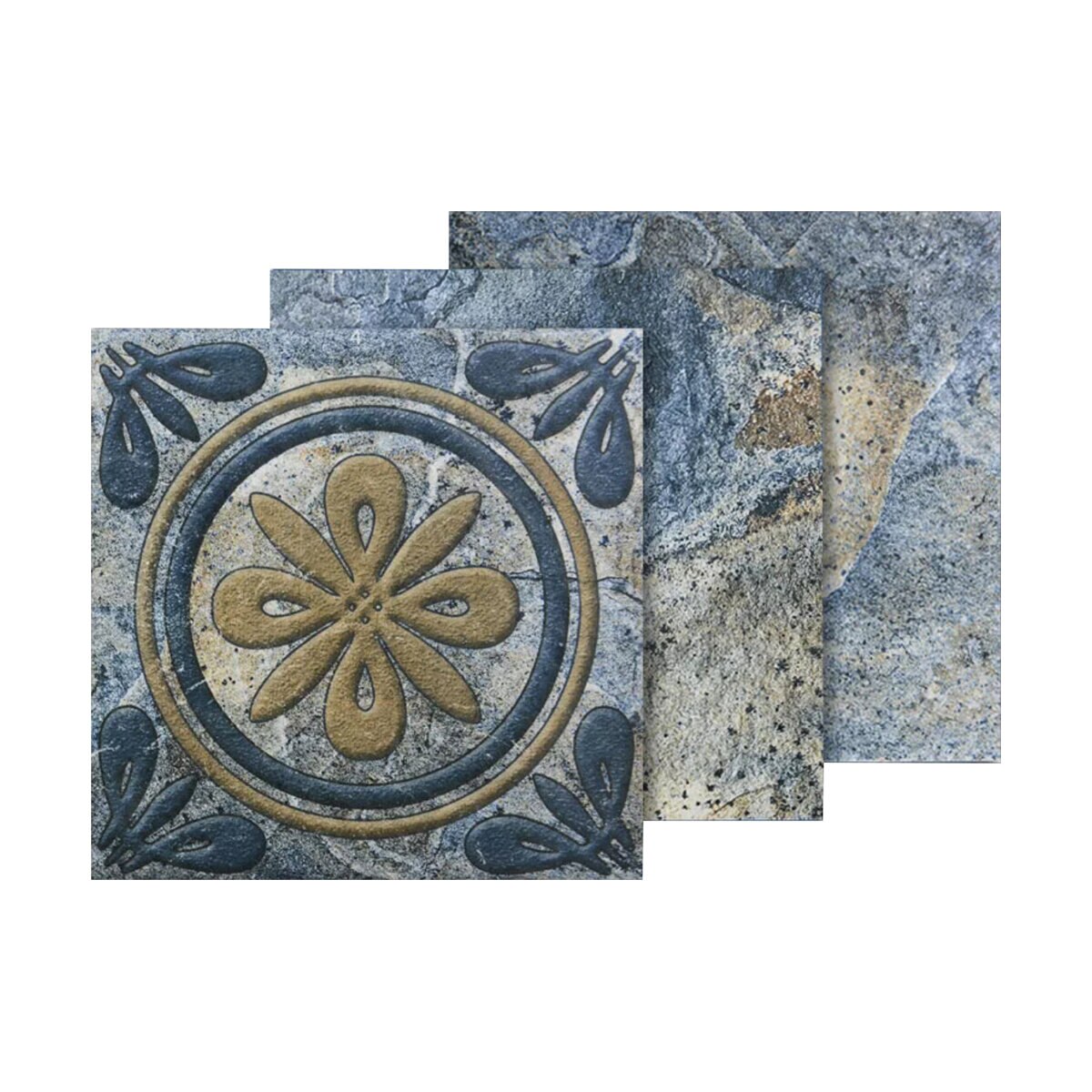 Aquabella Italian Slate Series Porcelain Tile Deco San Marino 6 in. x 6 ...