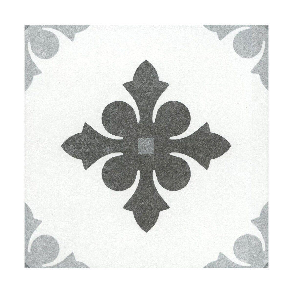 Aquabella Castile Series Porcelain Tile Toledo Gray 6 in. x 6 in. (11 ...