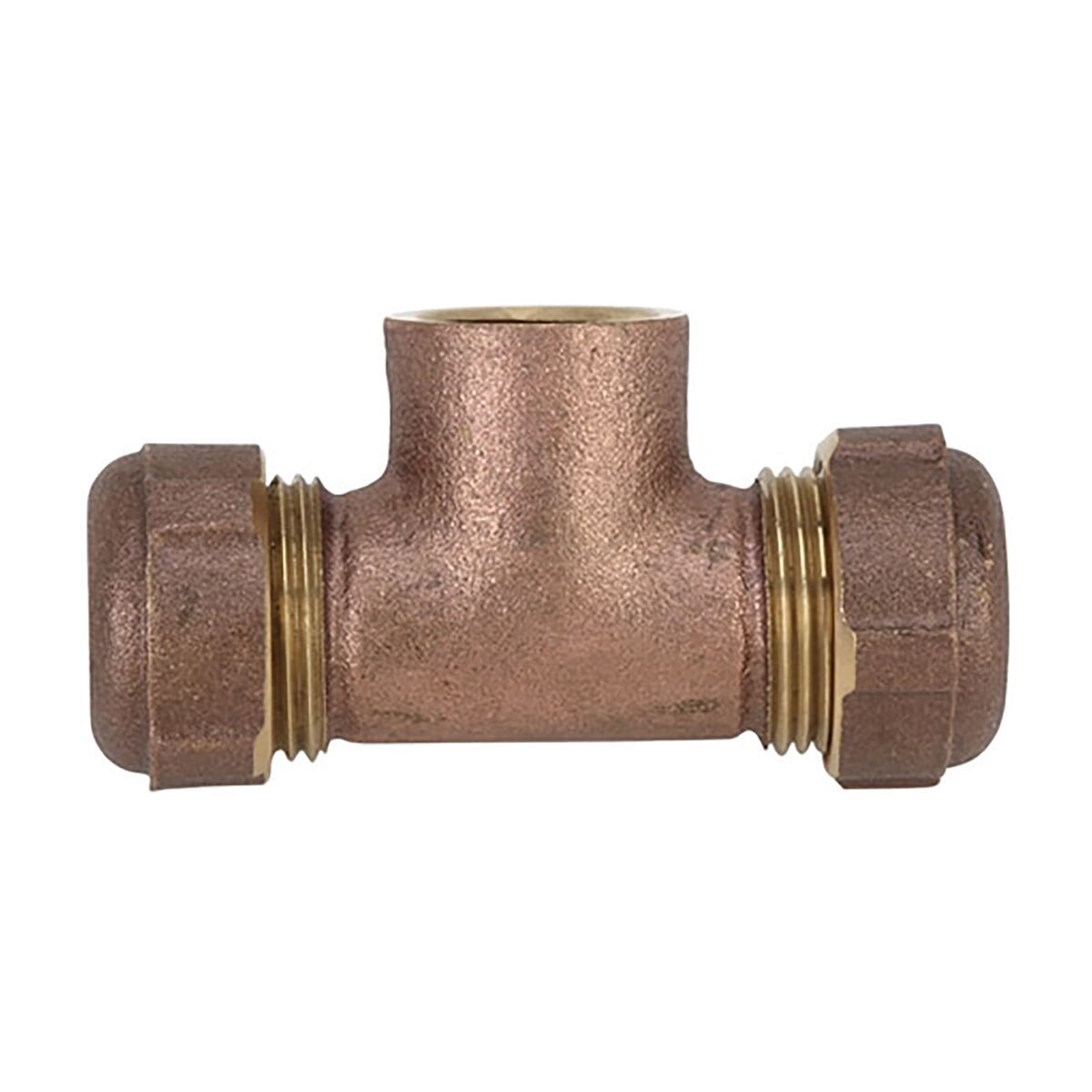 Aqualine Pipe Compression Tee 1/2 in. Iron x 3/4 in. Copper x 3/4 in ...