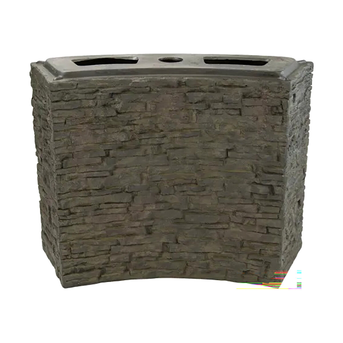 Large Curved Stacked Slate Wall Base | SiteOne US