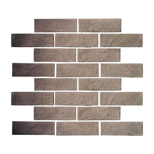 ARTO Thin Brick Veneer Handmade Flats Clara Gray 2 in. x 8 in. (9.43 sq ...