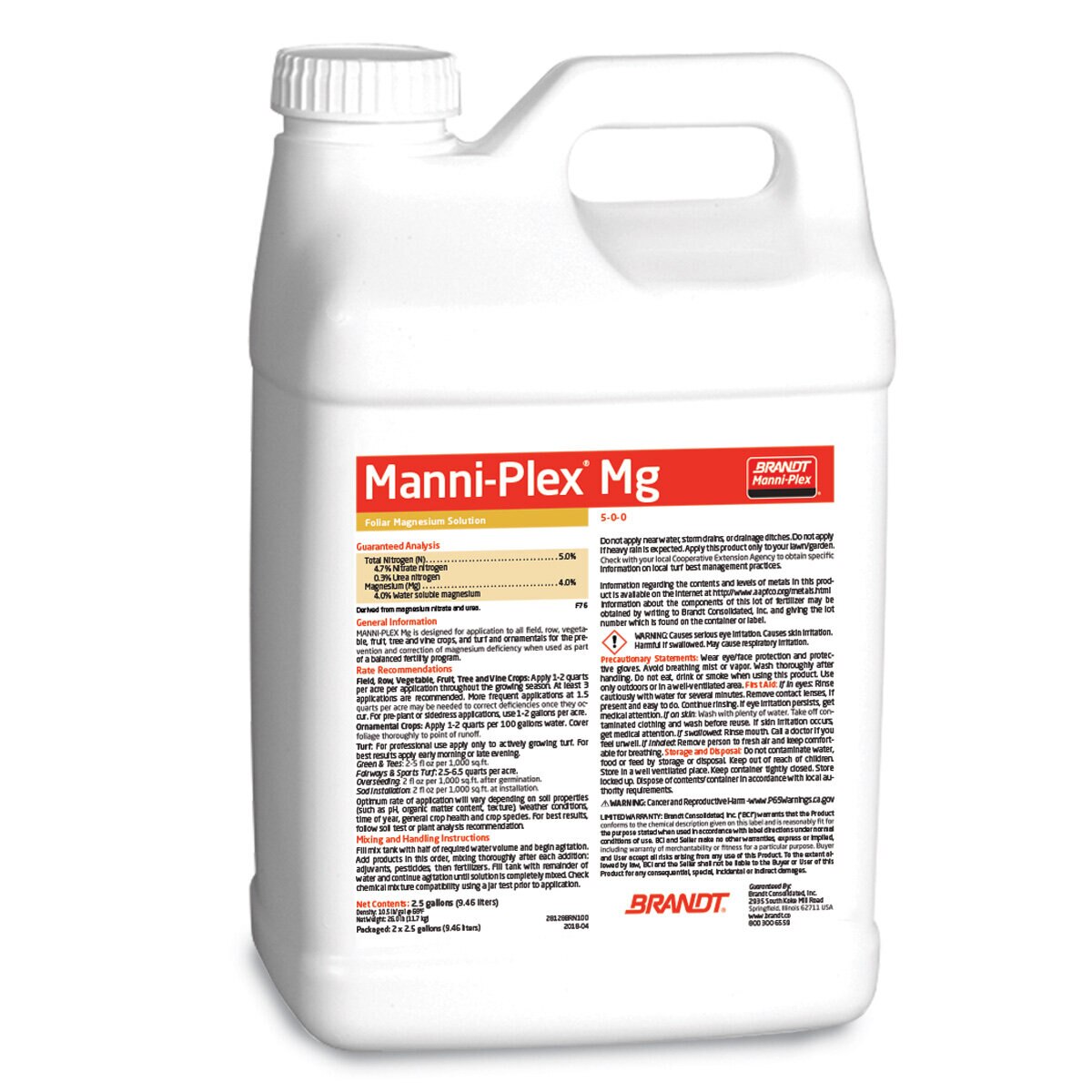 BRANDT Manni-Plex Mg Liquid Fertilizer 5-0-0 4%Mg 2.5 gal | SiteOne US
