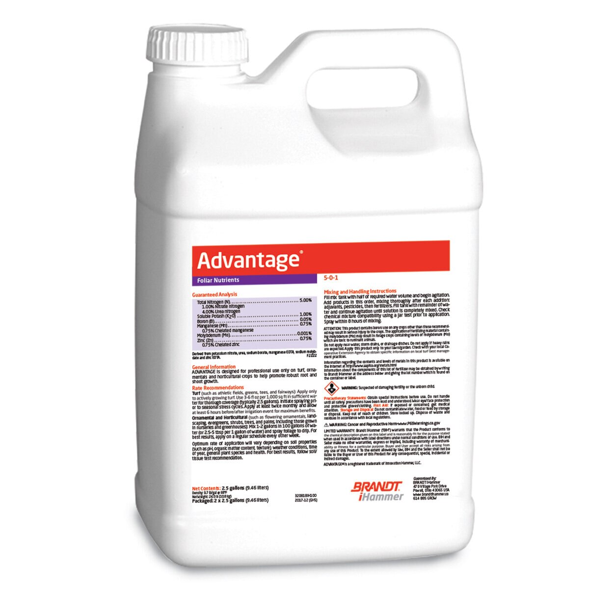 BRANDT/GRIGG Advantage Liquid Fertilizer 5-0-1 20% Nitrate + cMicros +B ...