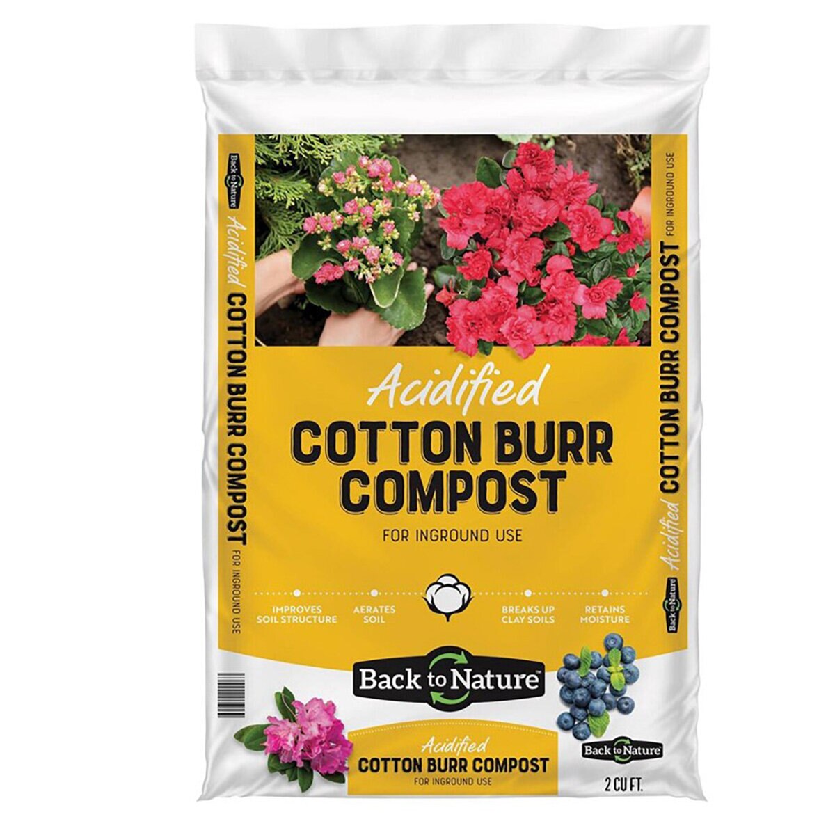 Back to Nature Acidified Cotton Burr Compost 2 cu. ft. Bag | SiteOne US
