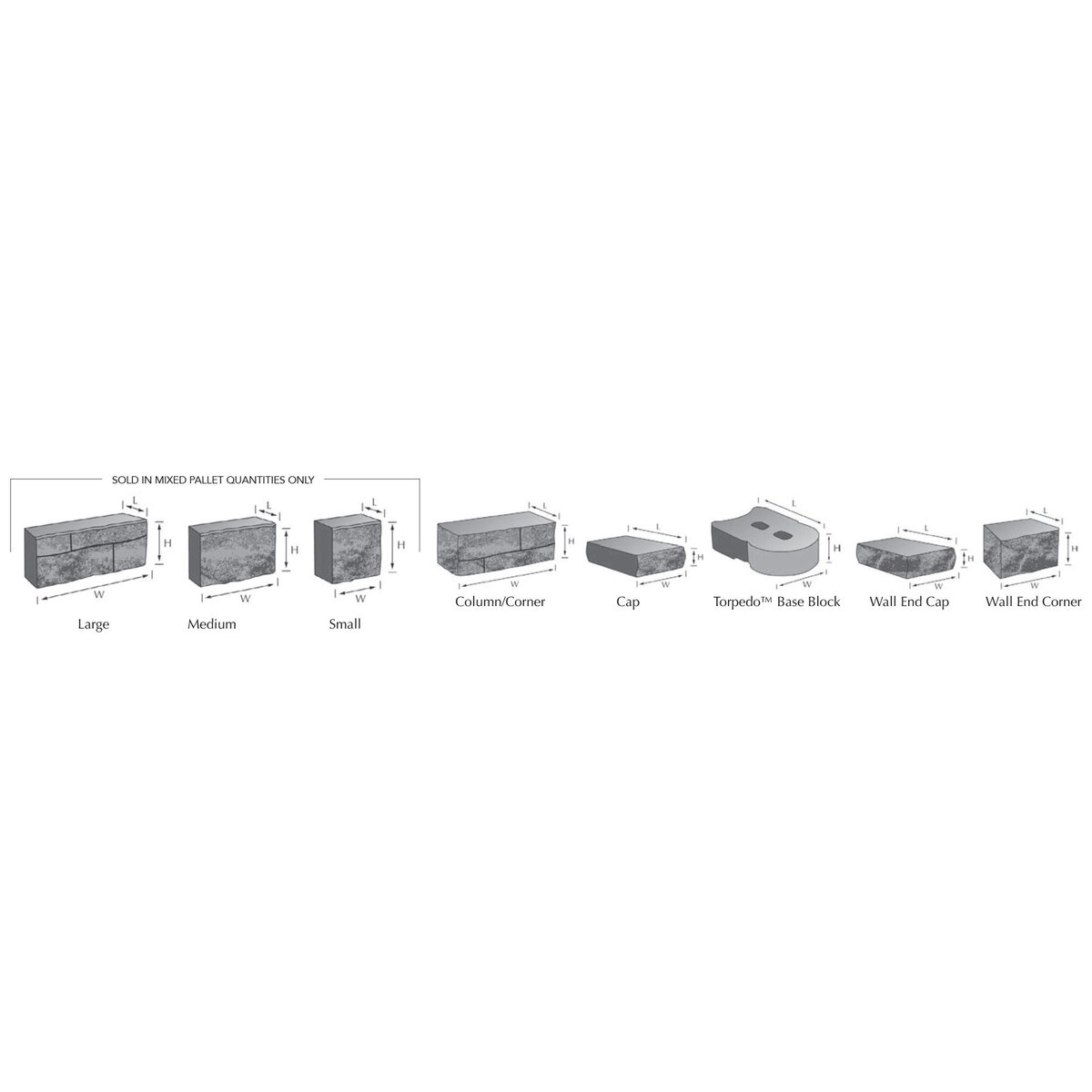 Basalite Brisa Wall End Cap Positano 8 in. x 3 in. x 13.5 in. (36 pc ...