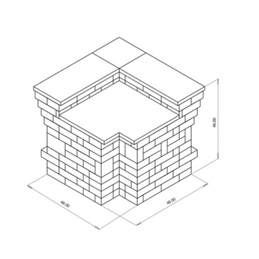 Basalite 6 in. Corner Return Gray Smooth 48 in. x 48 in. x 46 in ...