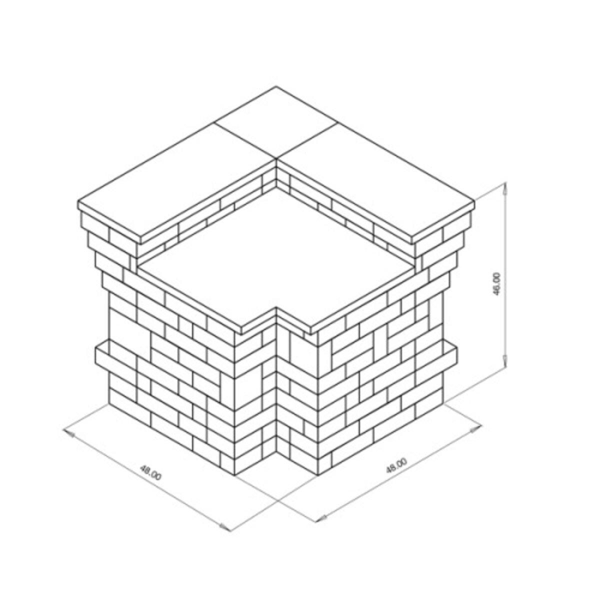 Basalite 6 in. Corner Return Gray Smooth 48 in. x 48 in. x 46 in ...