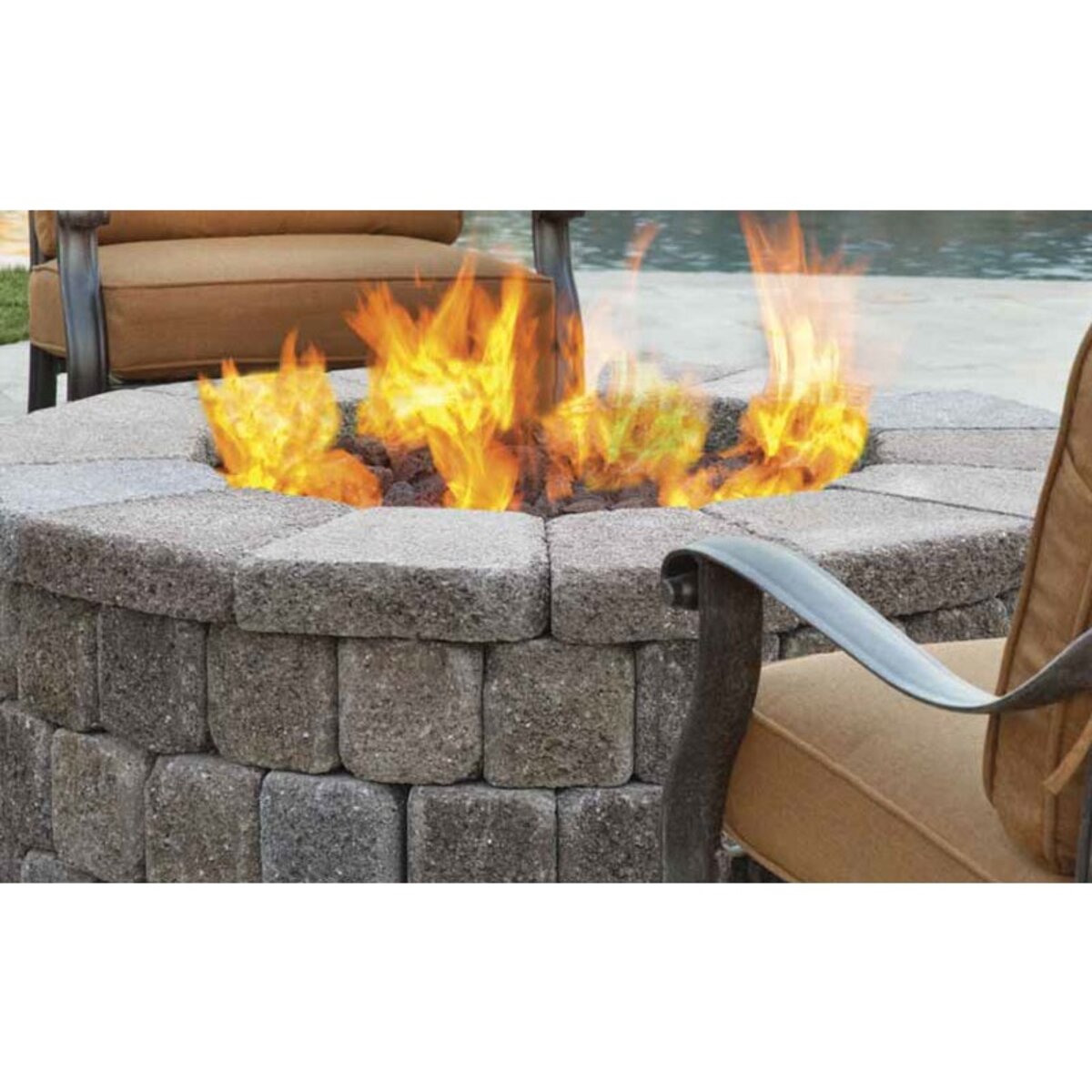 Basalite Stonewall II Fire Pit Kit 2 Course Positano 15 in. Tall ...