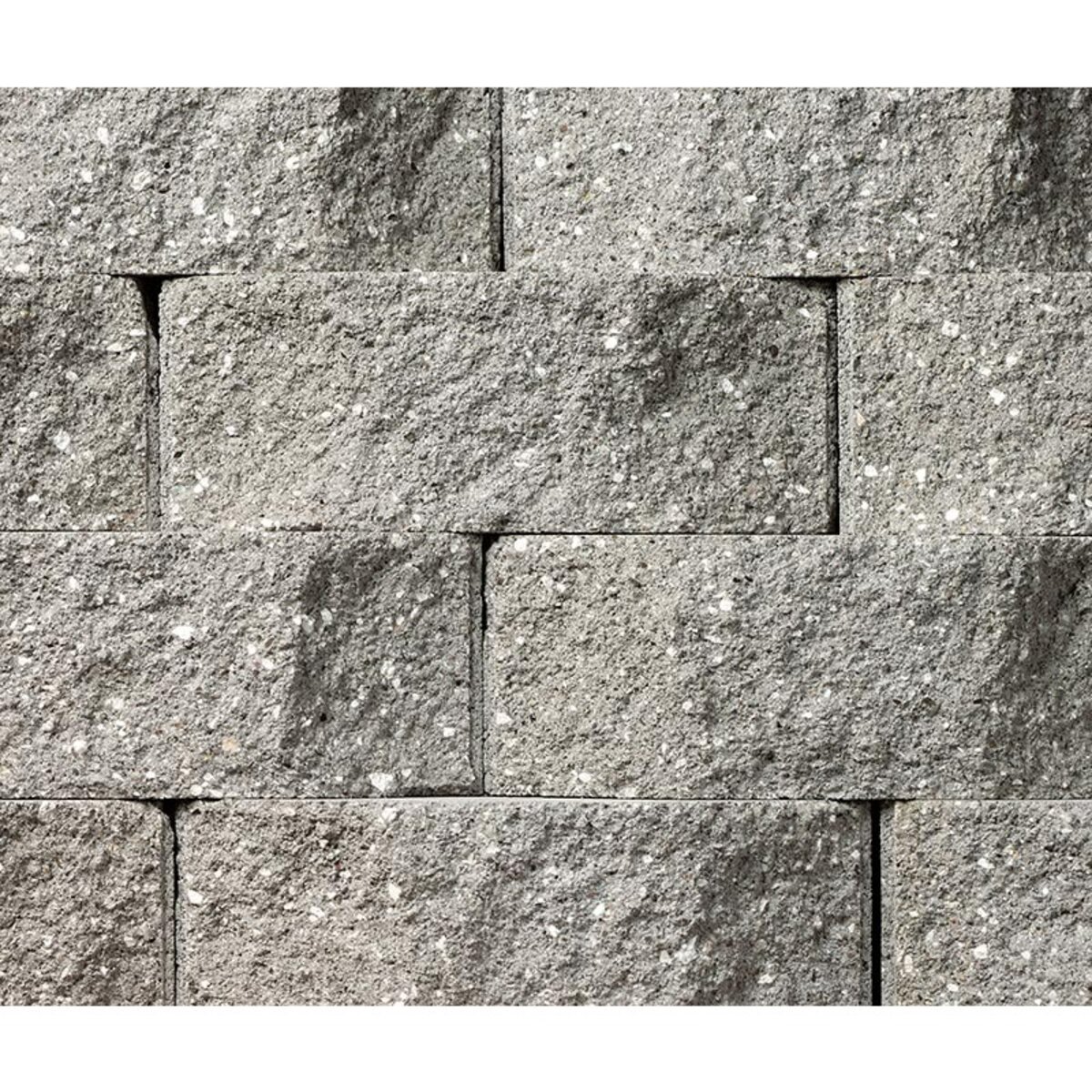 Basalite Estate Wall Straight Face Gray 16 in. x 6 in. x 10-3/8 in. (60 ...
