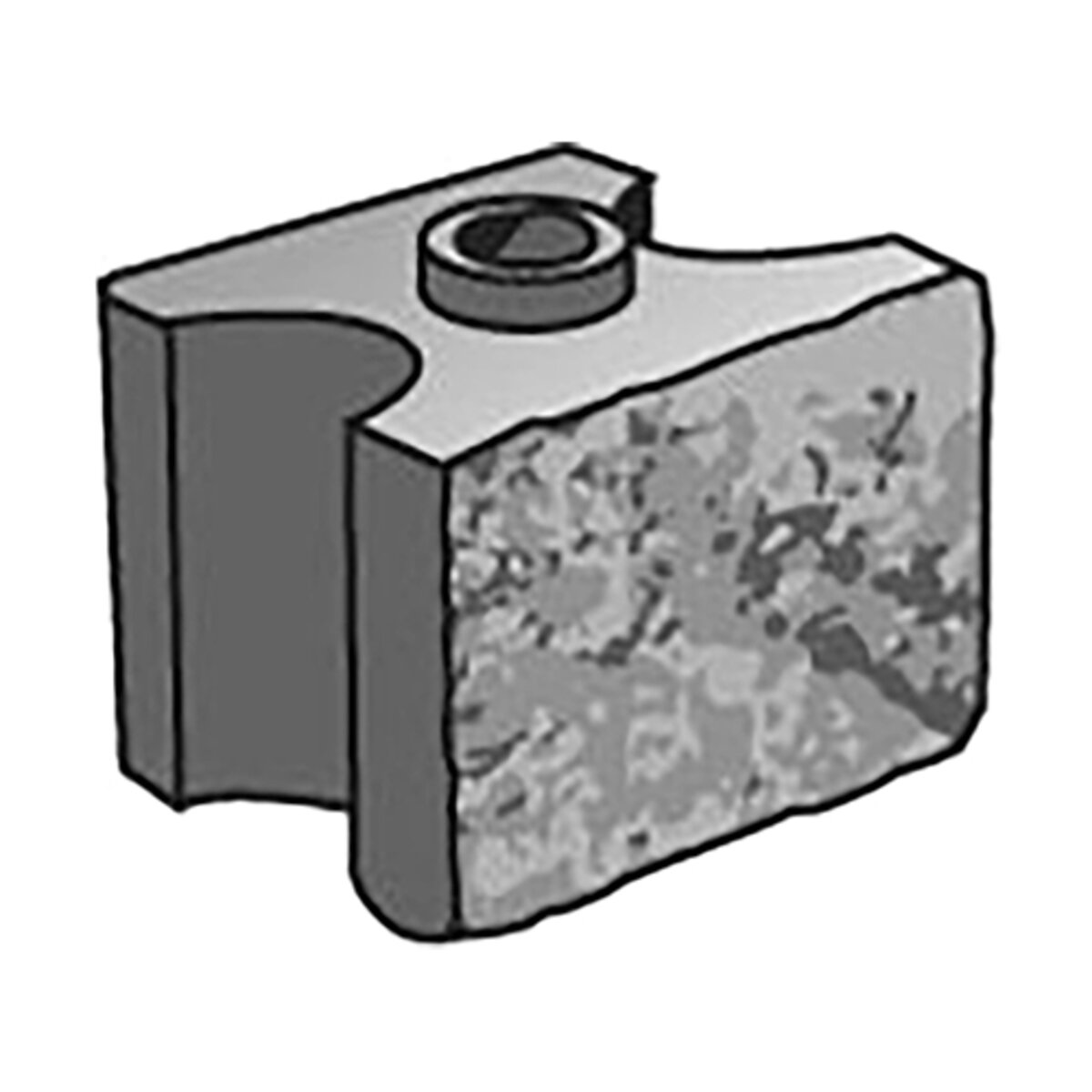 Basalite AB Courtyard York Block Gray Blend 6 in. x 7 in. x 9 in. (165 ...