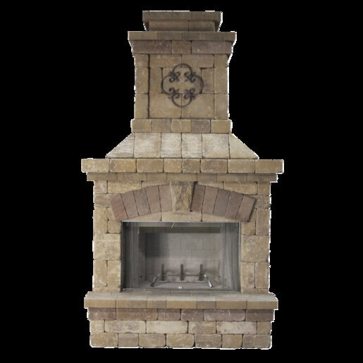 Belgard Brighton Fireplace Wood Burning Cotswold Mist/Brookstone Slate ...
