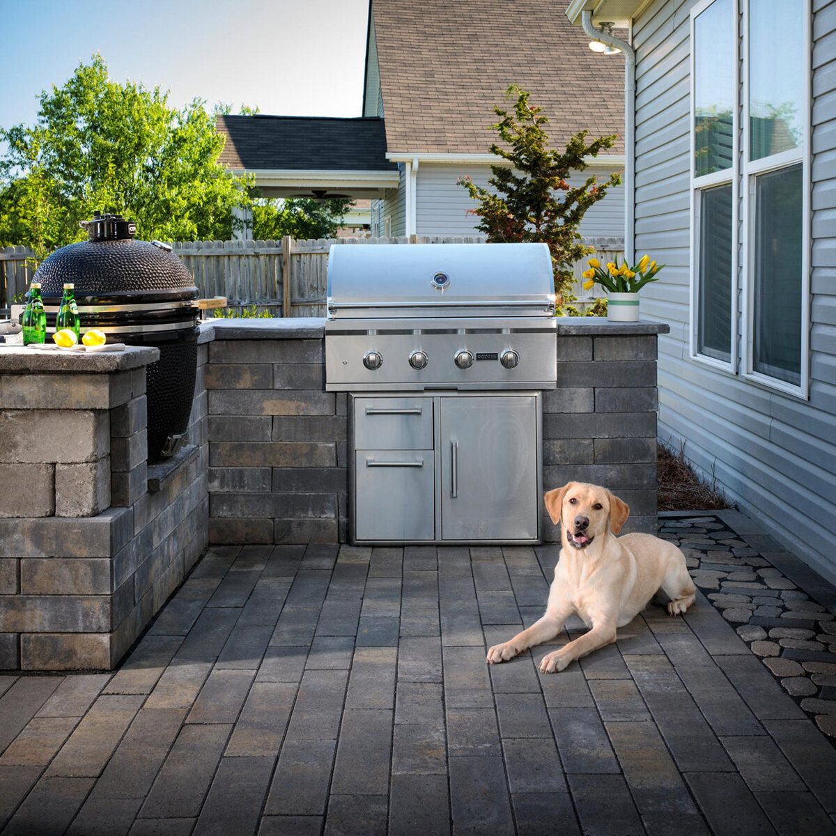 Belgard Melville Plank Paver Slim 3 pc. Sonoran Gray 5 in. 60 mm (114.5 ...