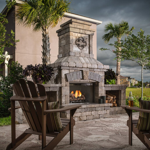 Belgard Brighton Fireplace Wood Box Pair Gascony Tan Ashbury Haze (Sold ...