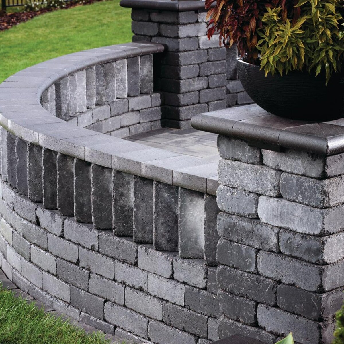 Belgard Weston Stone Universal Wall Block Sonoran Gray 12 in. x 8 in. x ...
