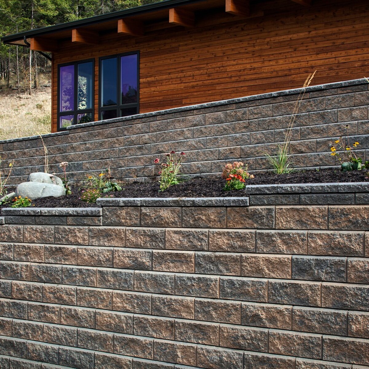 Belgard Pisa Lite SRW Wall Block Standard Granite 29 lb. 6 in. x 8 in ...