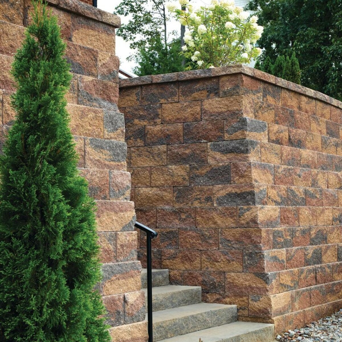 Belgard Anchor Diamond Pro Wall Straight Face Gray 8 in. x 18 in. 12 in ...