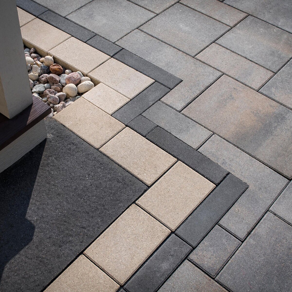 Belgard Dimensions Plank Paver 3 in. x 9 in. w/ Durafusion Artic White ...