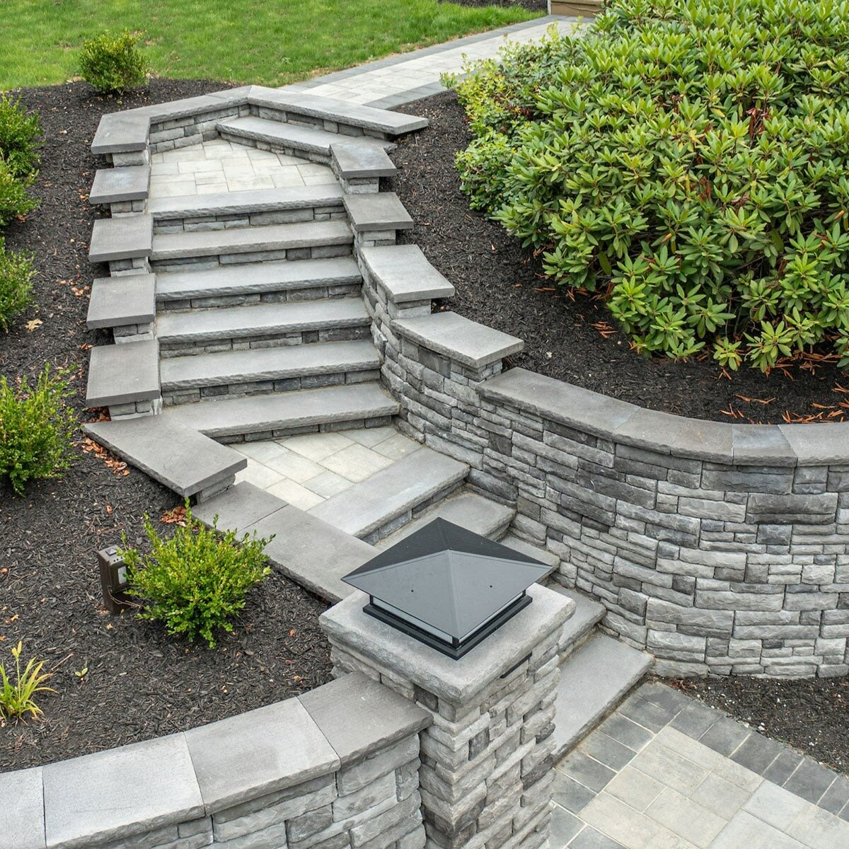 Belgard Belmont Pier Cap 32 in. x 32 in. x 3 in. Brownstone (4 pc ...