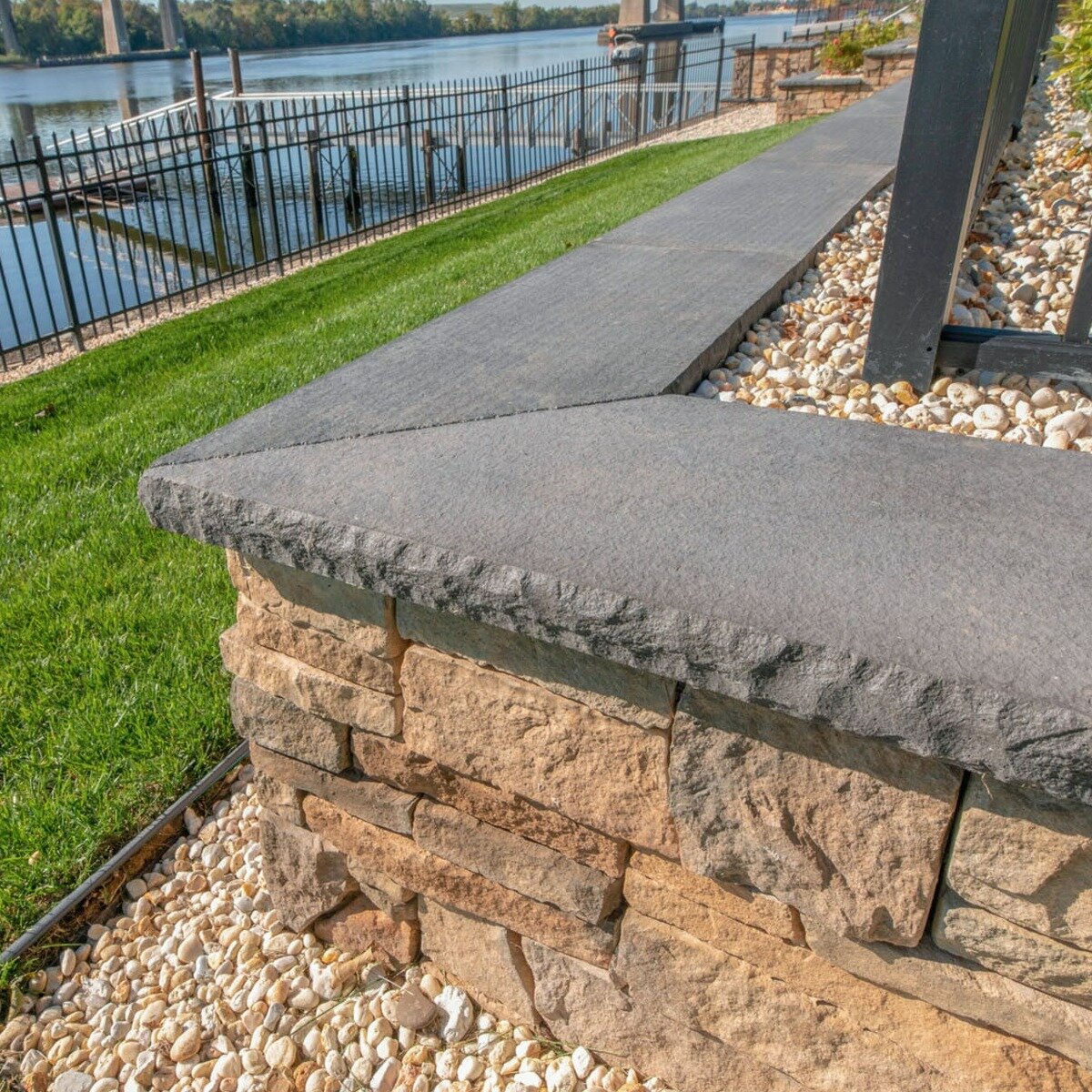 Belgard Belmont Pier Cap 32 in. x 32 in. x 3 in. Bluestone (4 pc ...