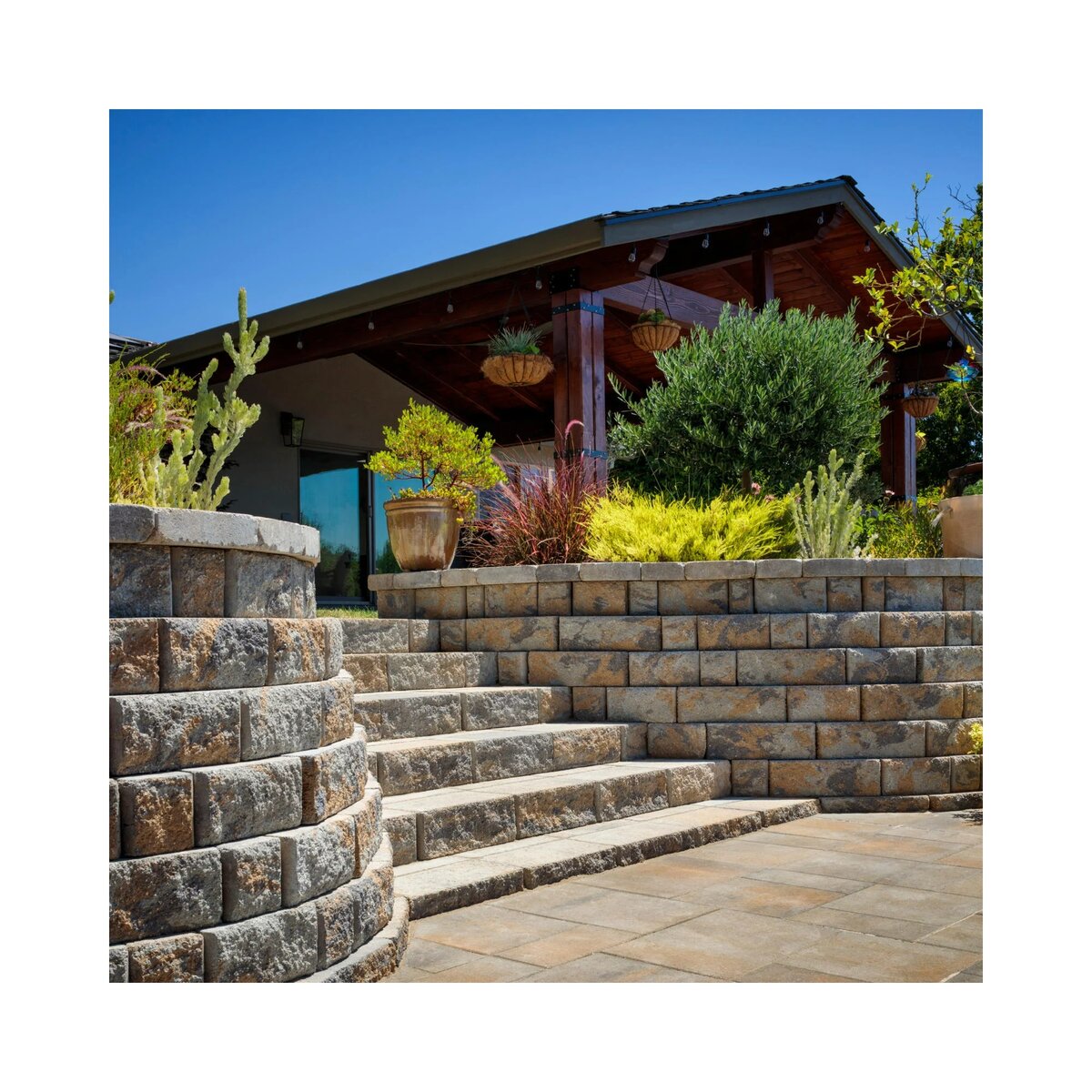 Belgard Highland Stone SRW Wall Block 6 in. & 12 in. Shaded Gray (33.75 ...