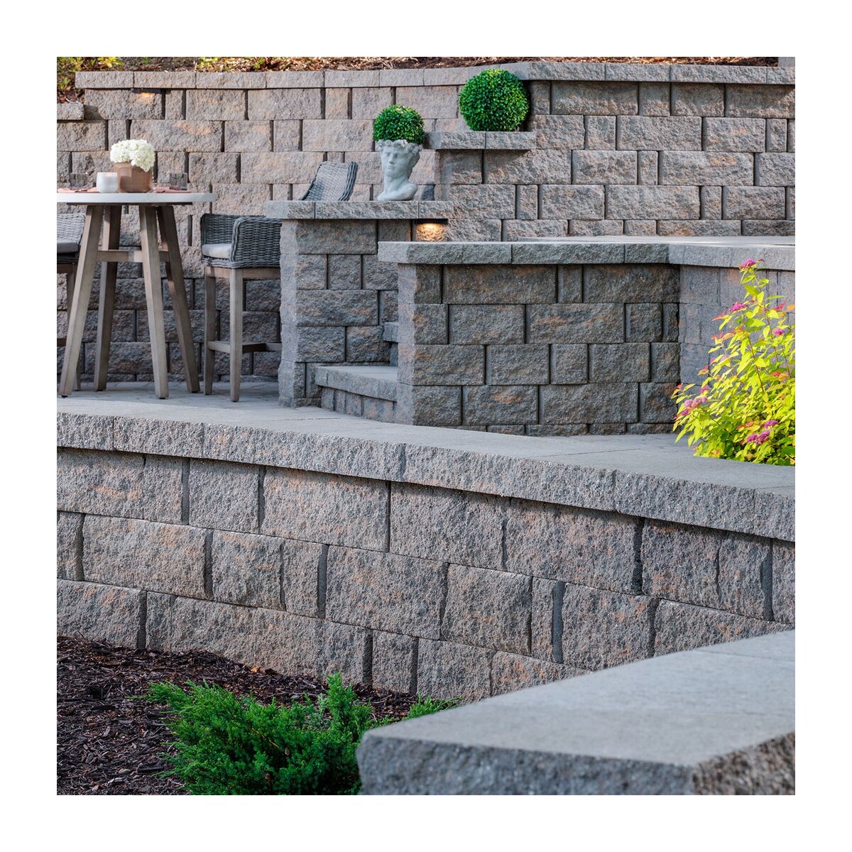 Belgard Highland Stone SRW Wall Block 18 in. x 12 in. x 6 in. Iron Bay ...