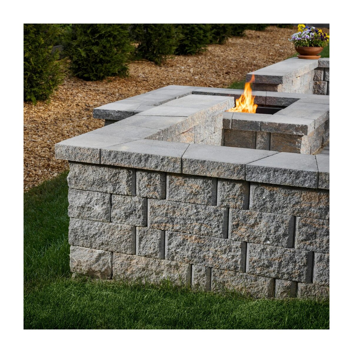 Belgard Highland Stone SRW Wall Block 18 in. x 12 in. x 6 in. Ashwood ...