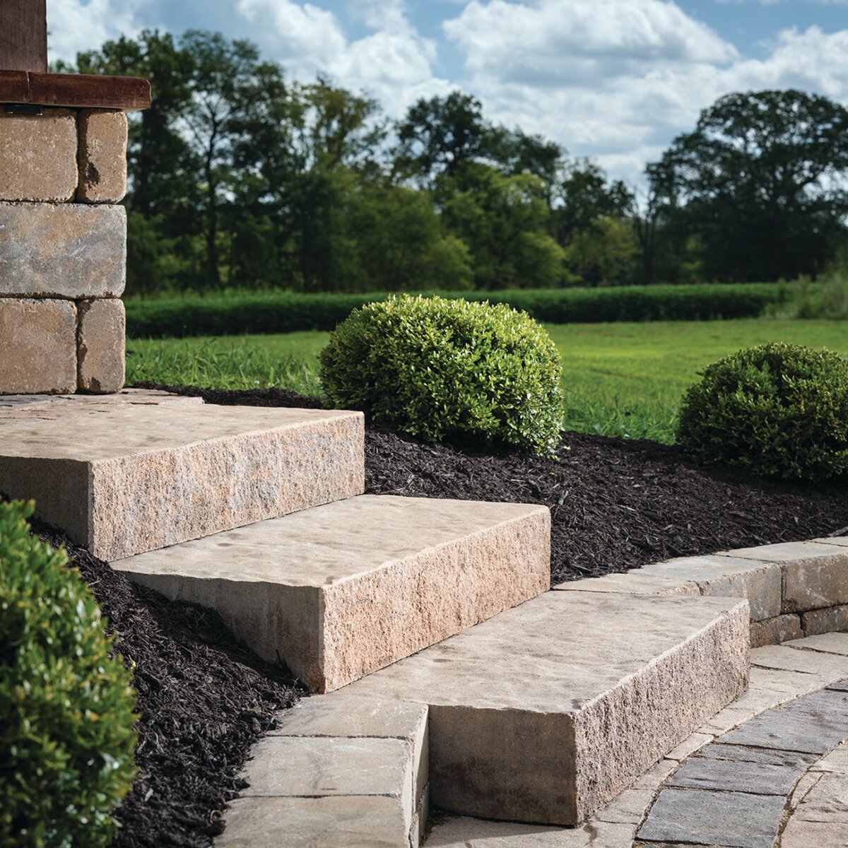 Belgard Granika Step XL 48 in. x 18 in. x 6 in. Ashbury Haze (6 pc ...