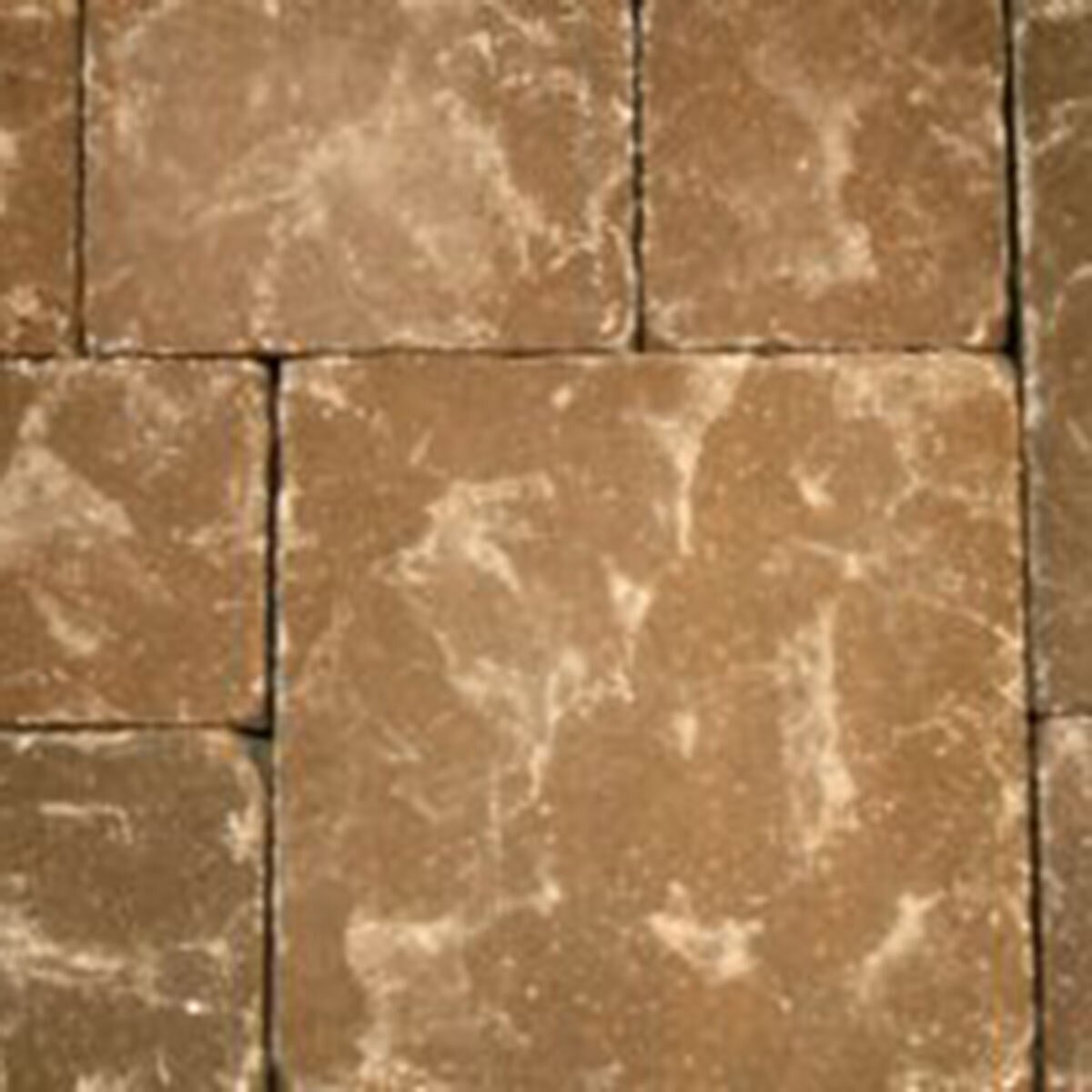Bella Vista Stone Paver Square Pecan Rustic 6 in. x 6 in. x 2-3/8 in ...