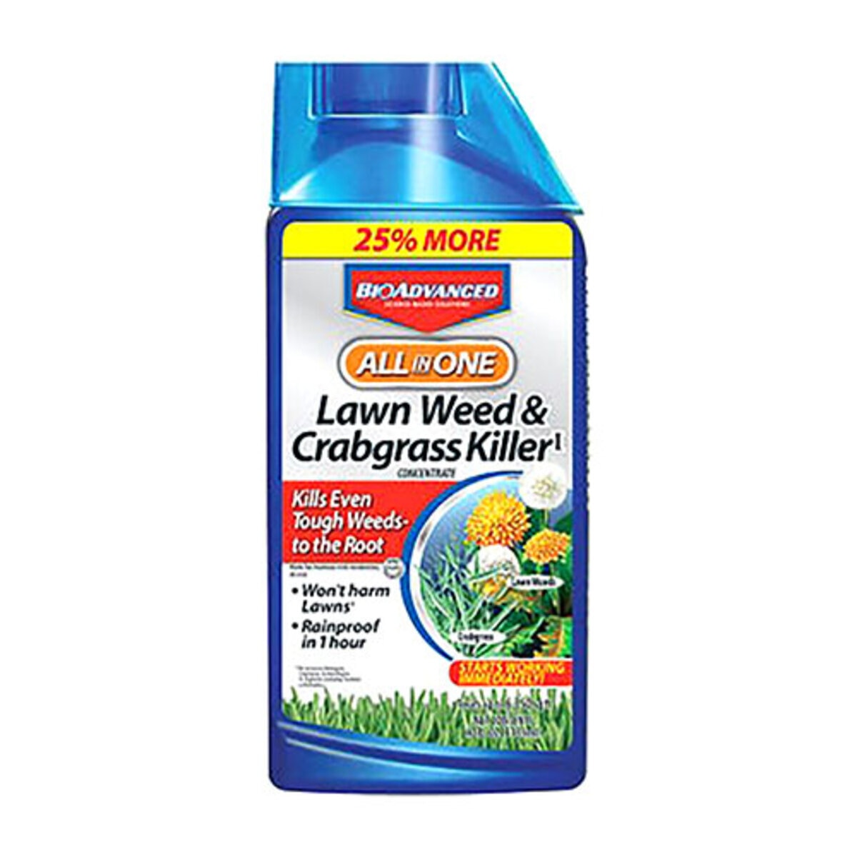 BioAdvanced All-in-One Lawn Weed & Crabgrass Killer Selective Liquid ...