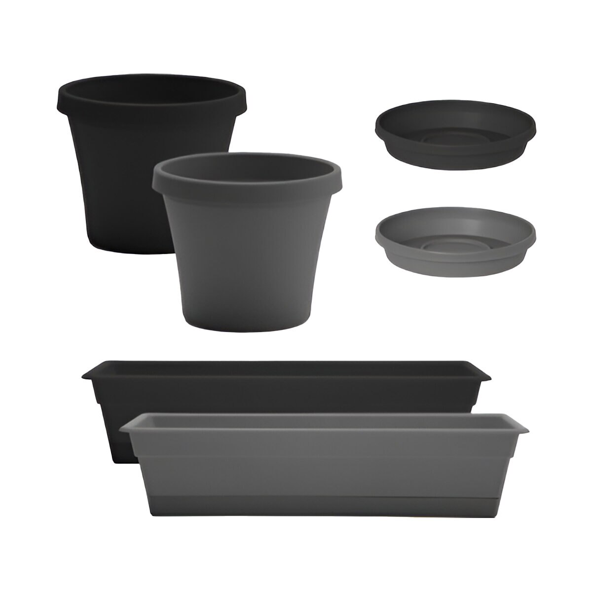 Bloem 304 pc. Display REFILL Terra 8-16 inch Black & Charcoal Colors ...