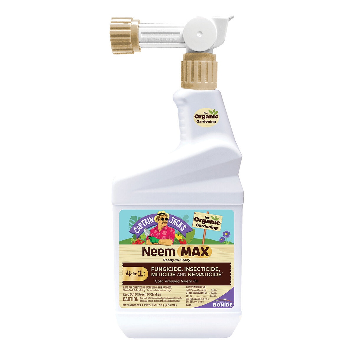 Bonide Captain Jack's Neem Max 4-in-1 Insecticide, Fungicide, Miticide ...